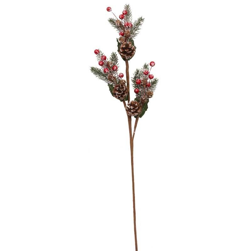 Snowy Berry Pine Spray 60cm | APAC
