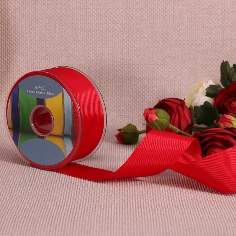 Bright Red Gross Grain Ribbon (38mm x 20m) | APAC