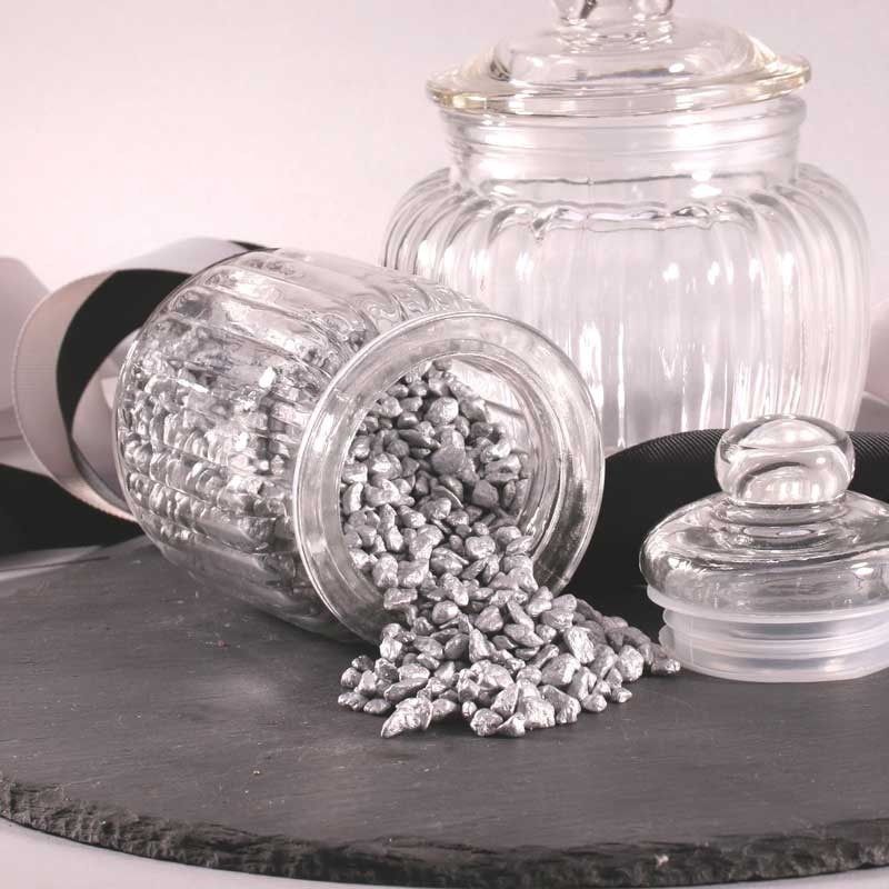 Pebbles in Jar 4-6mm 750gr Silver | APAC