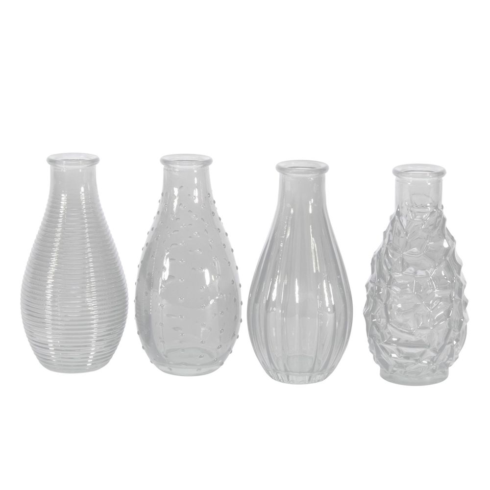Assorted Vintage Bud Vases Clear - 14cm | APAC