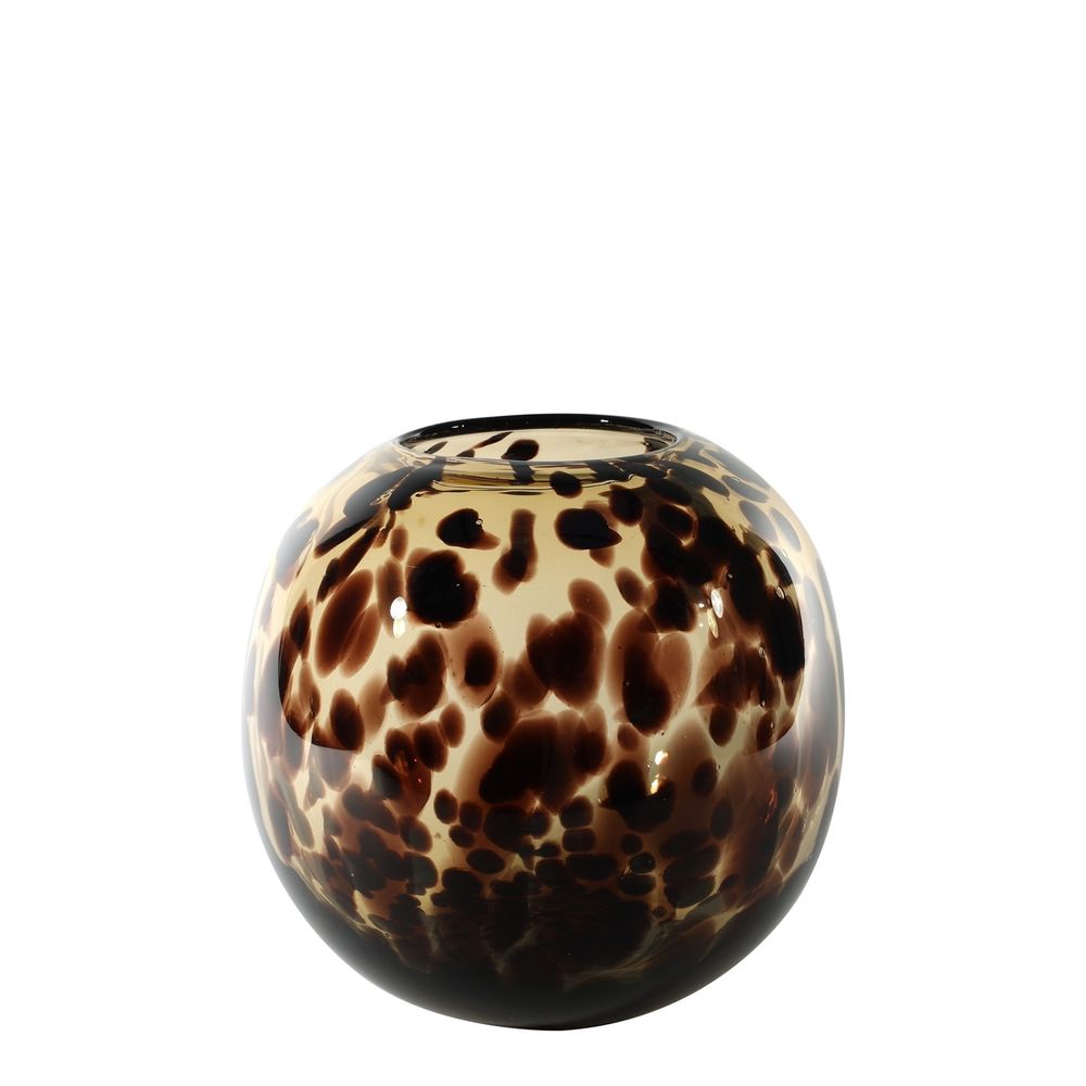 Arabella Bubble Vase Mottled Brown H19.5x20cm | APAC