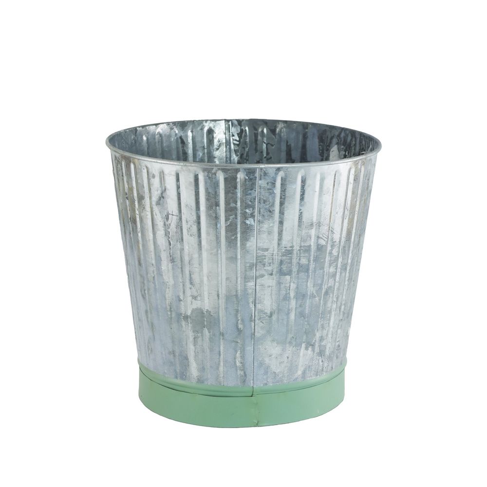 Zinc Bucket Green Base 19cm | APAC