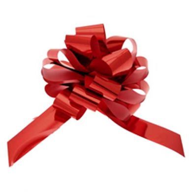 Red Metallic Pull Bows (50mm) | APAC